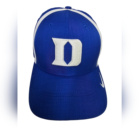 Nike | Accessories | Duke Nike Dri Fit Blue White Swoosh Hat Cap Osfm ...